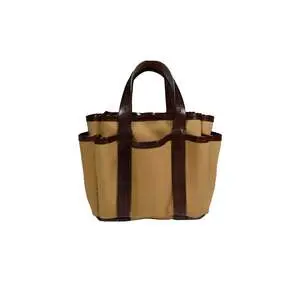 Max Mara Canvas And Leather Top Handle Bag