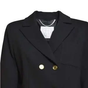 ROOM 52 Double Breasted Blazer With Metal Trims