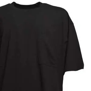 ETUDES Black Cotton T-shirt With Pocket