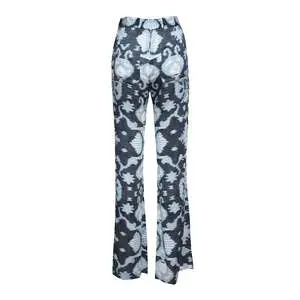 BAZAR DELUXE Abstract Patterned Viscose Trousers