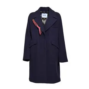 BAZAR DELUXE Virgin Wool Single-breasted Coat With Embroidered Fringe Detail