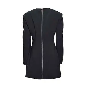 Dsquared2 Black Long Sleeve Zip Up Mini Dress