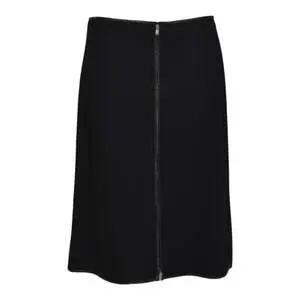 JIL SANDER Black Zippered Midi Skirt