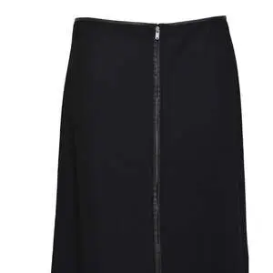JIL SANDER Black Zippered Midi Skirt