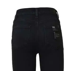 Paige Stonewash Effect Denim Jeans - Nero