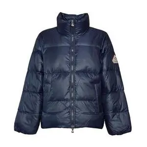 Pyrenex Quilted Puff Jacket With Stand Collar - Blu