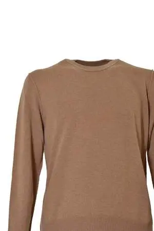 MAISON MARGIELA Crew Neck Fine Knit Sweater - Cammello