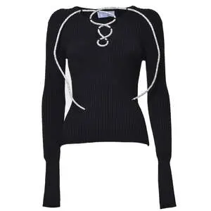 Giuseppe Di Morabito Ribbed Knit Embellished Sweater - Nero