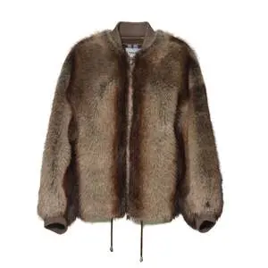 SWORD 6644 Fur Bomber Jacket