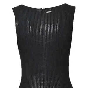 Dsquared2 Ribbed Knit Midi Dress With Zipper Detail