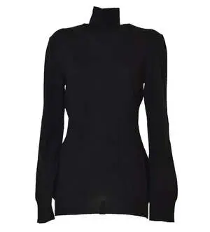Moschino Black High Neck Fine Knit Sweater - Nero