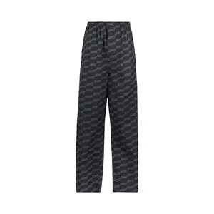 Balenciaga Bb Monogram Pajama Pants /grey - Black