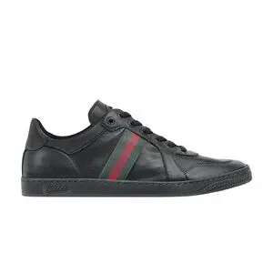 Gucci Low-top Stretch Sneakers With Signature Stripe - Black