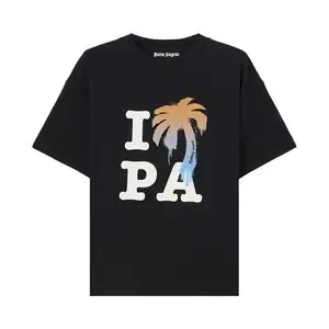 Palm Angels I Love Pa" Graphic T-shirt - Black