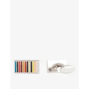 Paul Smith Signature Striped Metal Cufflinks - Multicolour