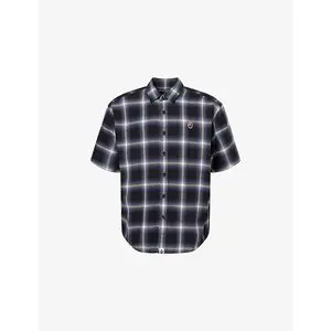 A BATHING APE One Point Plaid-print Cotton-blend Shirt