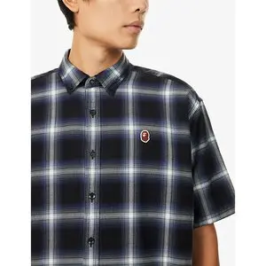 A BATHING APE One Point Plaid-print Cotton-blend Shirt
