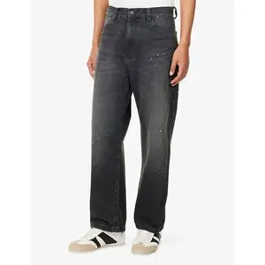 Carhartt Work In Progress Paint-splatter Denim Jeans - Black