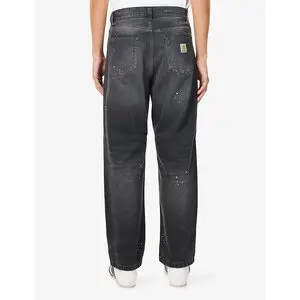 Carhartt Work In Progress Paint-splatter Denim Jeans - Black