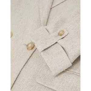 REISS Nolah Double-breasted Linen-blend Suit Jacket