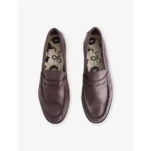 DUKE + DEXTER Ezra Ruched Leather Loafers
