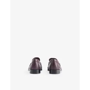 DUKE + DEXTER Ezra Ruched Leather Loafers