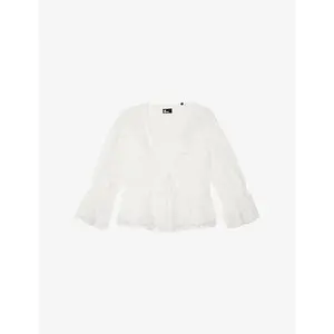 The Kooples Lace V-neck Woven Top