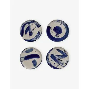 SERAX Sophia Set Of Four Ceramic Breakfast Plates - Blue