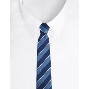 Paul Smith Striped Silk Neck Tie - Blue
