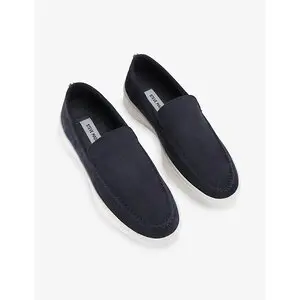 Steve Madden Leyton Suede Loafers With Contrast Midsole - Navy