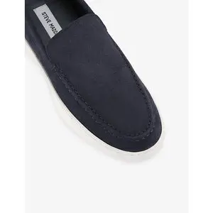 Steve Madden Leyton Suede Loafers With Contrast Midsole - Navy