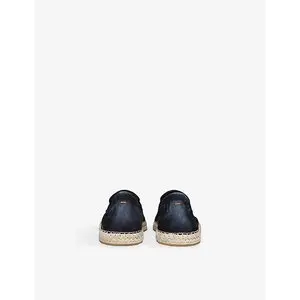 Santoni Carlo Suede Espadrille Loafers - Navy