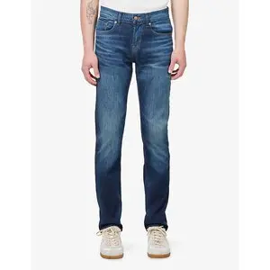 7 For All Mankind Slimmy Tapered-leg Stretch-denim Jeans - Pillow
