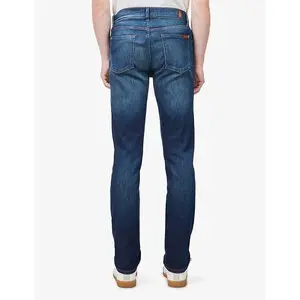 7 For All Mankind Slimmy Tapered-leg Stretch-denim Jeans - Pillow