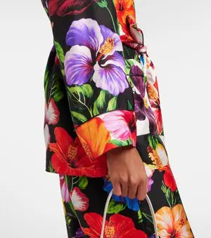 Dolce & Gabbana Belted Floral Silk Shirt