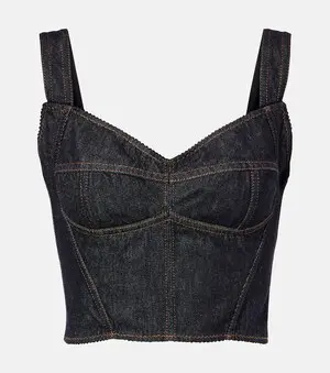 Dolce & Gabbana Denim Bustier - Blue