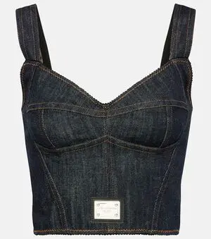 Dolce & Gabbana Denim Bustier - Blue