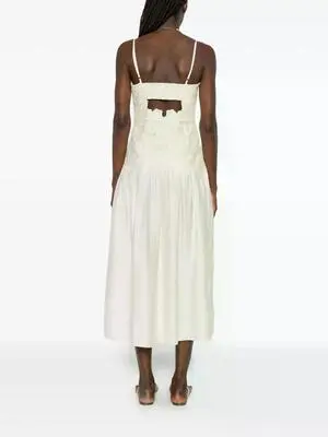 Sandro Cut-out Floral Guipure Lace Midi Dress