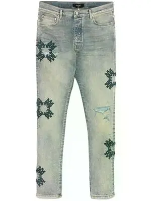 Amiri Ma Quad Appliqué Jeans - Blue