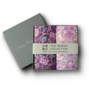 LIME TREE DESIGN Liberty Fabric Morris Collection Hankerchiefs - Pink