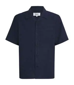 WAX LONDON Linen Short-sleeve Didcot Shirt
