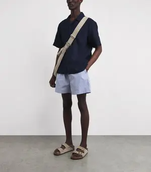 WAX LONDON Linen Short-sleeve Didcot Shirt