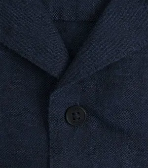 WAX LONDON Linen Short-sleeve Didcot Shirt