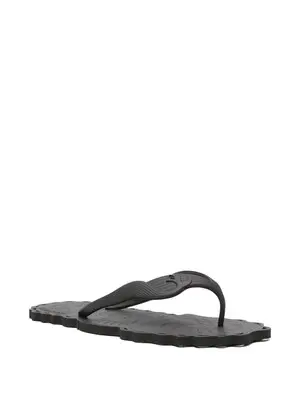 Zimmermann Seahorse Engraved Thong Sandals - Black
