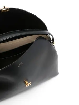 TOTEME T-lock Leather Handbag - Black