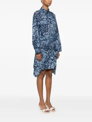 Emporio Armani Printed Cotton Shirt Dress