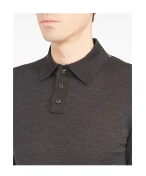 MAISON MARGIELA Long-sleeved Knitted Polo Shirt