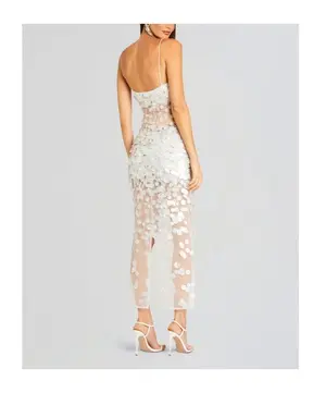Retrofete Mischa Sequin Embellished Maxi Dress - Ivory