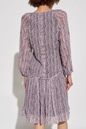 IRO PARIS Long-sleeved V-neck Dress - Multicolor