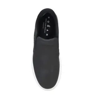 Hogan Slip-on Platform Sneakers With Round Toe And Thick Sole